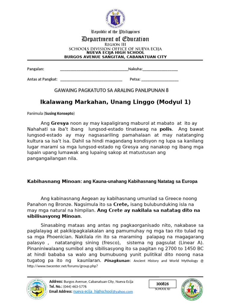 AP8-LAS Q2 W1ok | PDF