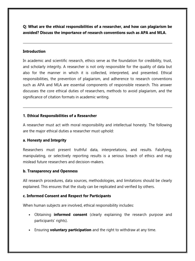 Research Ethics and Plagiarism Prevention | PDF | Plagiarism | Citation