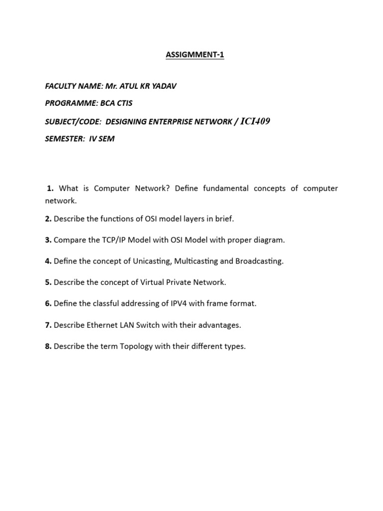 Assignment 1 (DEN) | PDF