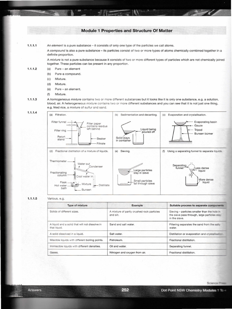 Dpoint Answer Chap 1 252-284 | PDF | Mixture | Filtration