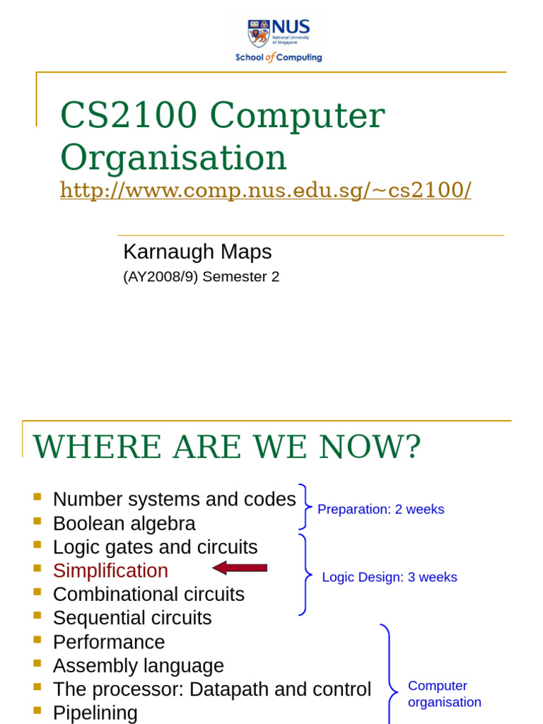 cs2100 5 Karnaugh Maps | PDF | Mathematical Logic | Mathematics