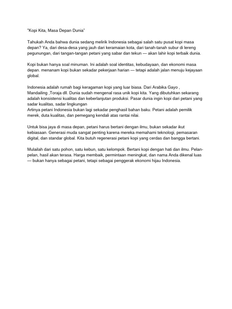 Edukasi Petani Kopi | PDF