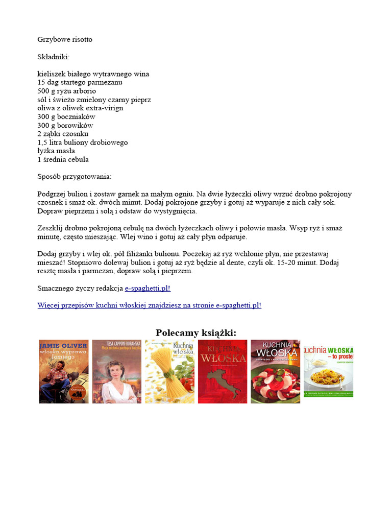 Grzybowe Risotto | PDF