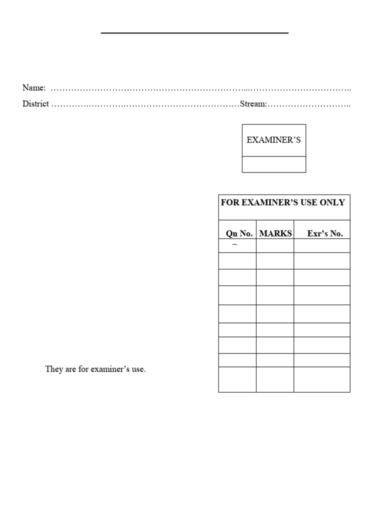 Beginning of Term Ii Examination 2023 Mathematics For P.5 | PDF | Mathematics | Elementary ...
