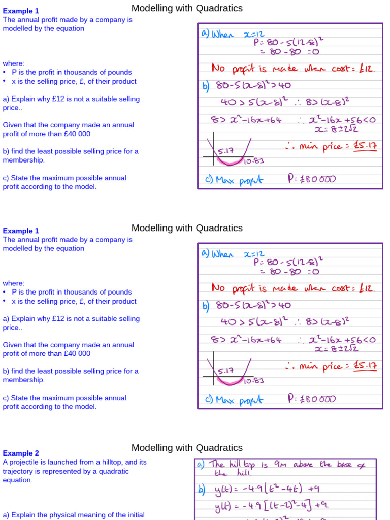 Modelling Quadratic S | PDF