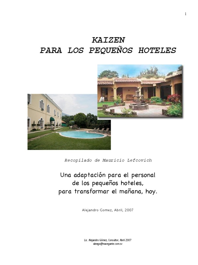 Kaizen para Los Pequeños Hoteles | PDF | Calidad (comercial) | Hotel