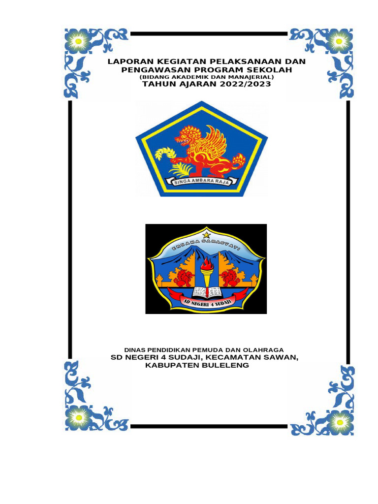 LAPORAN DAN PENGAWASAN DAN EVALUASI KEPALA SEKOLAH | PDF