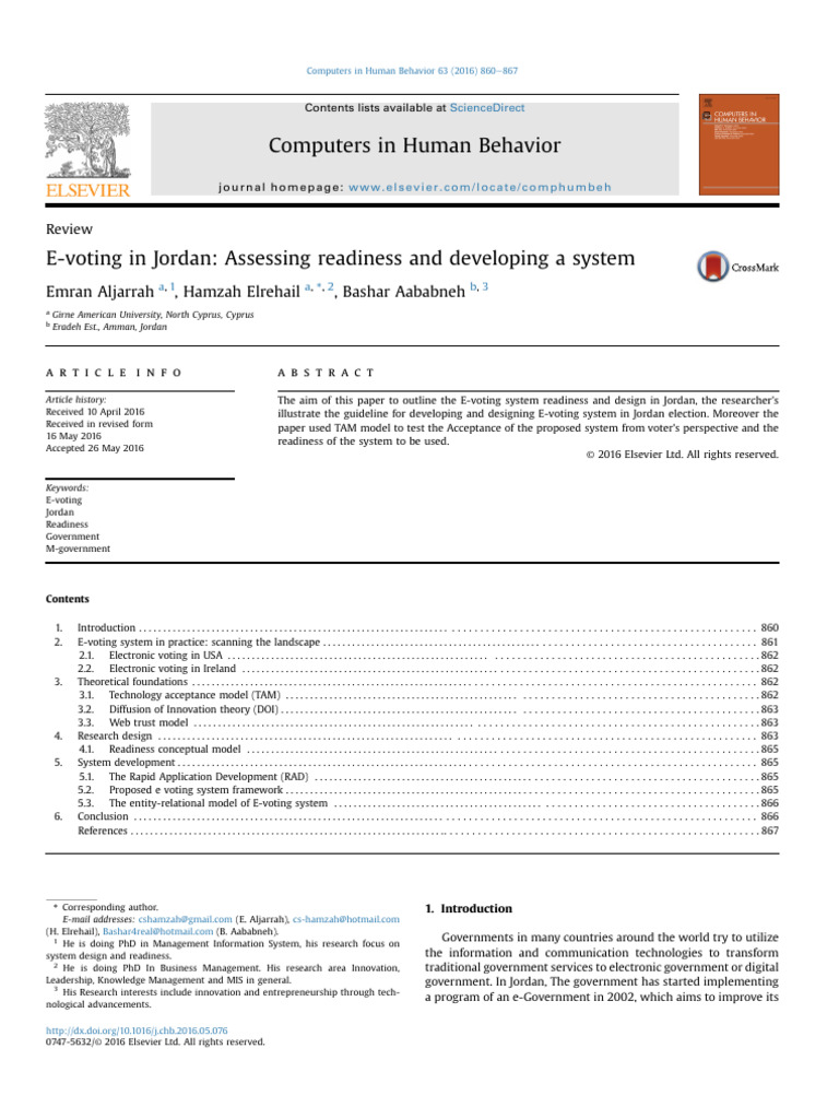 Aljarrah2016-E-Voting in Jordan Assessing Readiness and Developing A ...