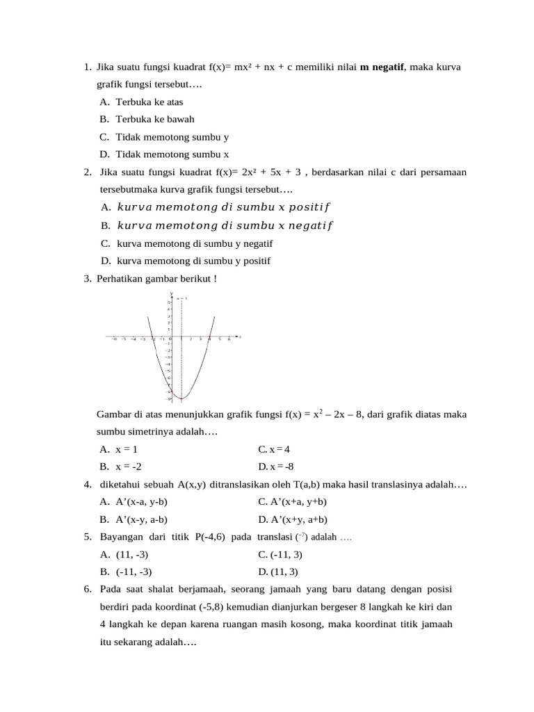 Latihan Les MTK Pas | PDF