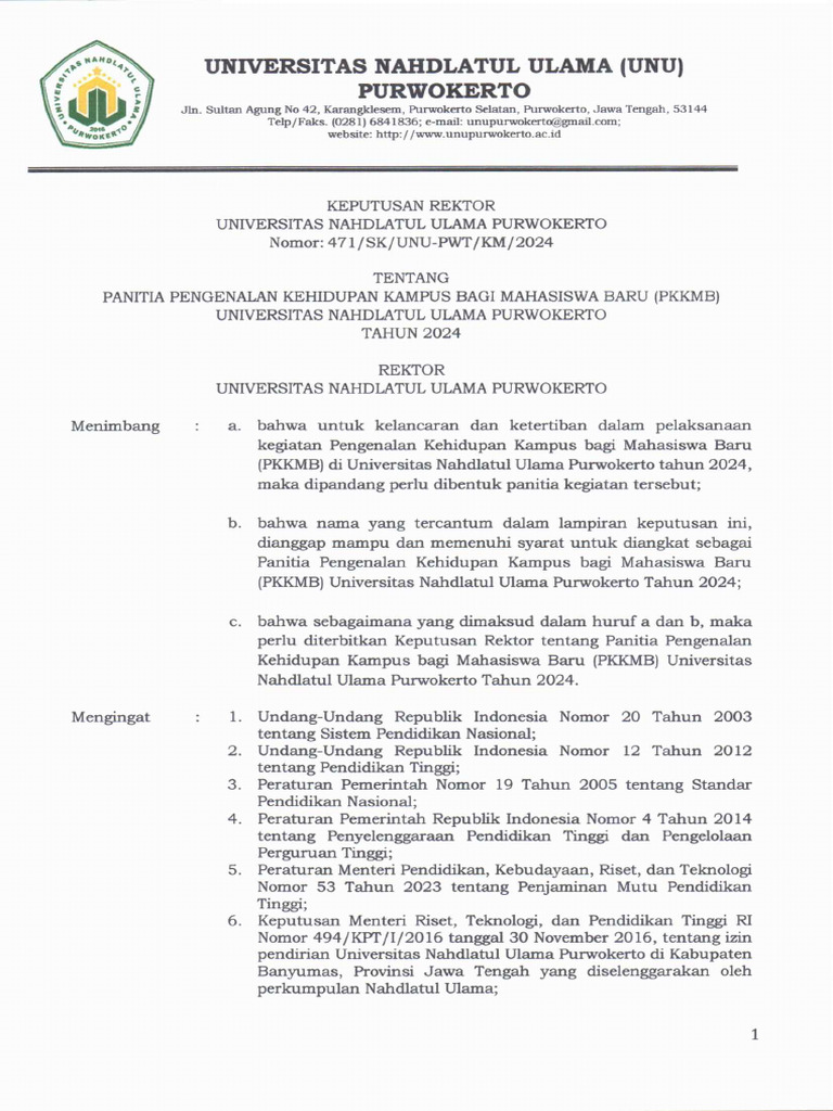 471 SK Panitia PKKMB 2024 | PDF