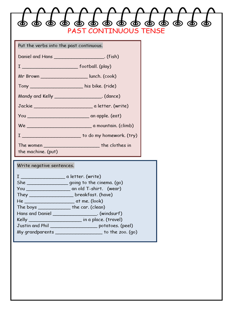 PAST CONTINUOUS CLASS 02 SOND | PDF