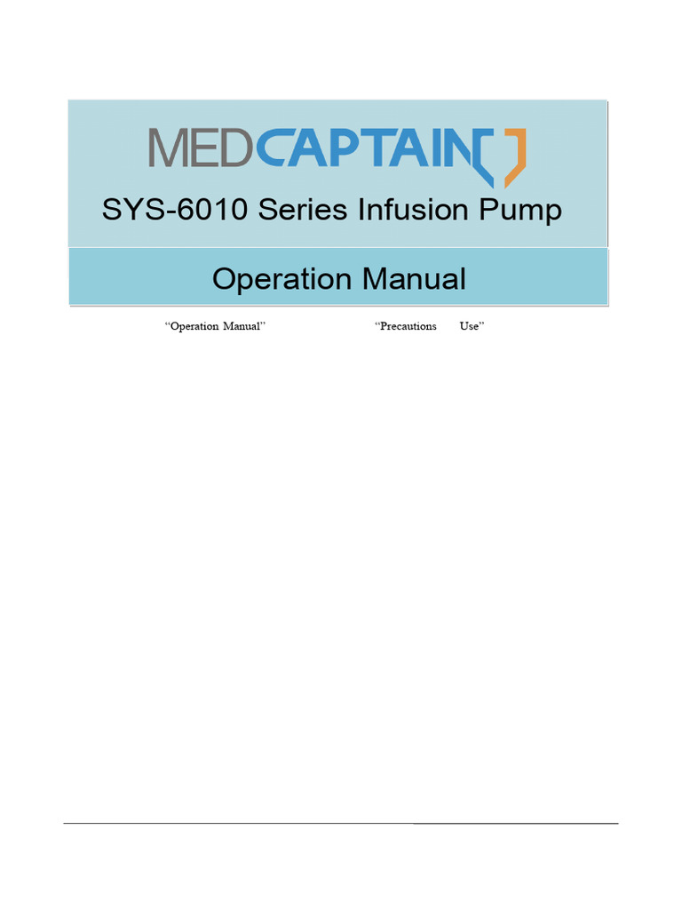 H-1480-00053-03 SYS-6010 Operation Manual - V4.0 | PDF | Intravenous ...