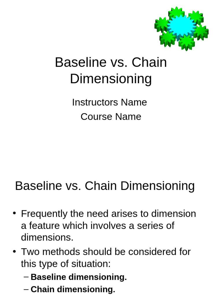 Baseline Vs Chain Dimensioning | PDF