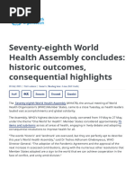 WHA78 Provisional Agenda Overview | PDF | World Health Organization ...