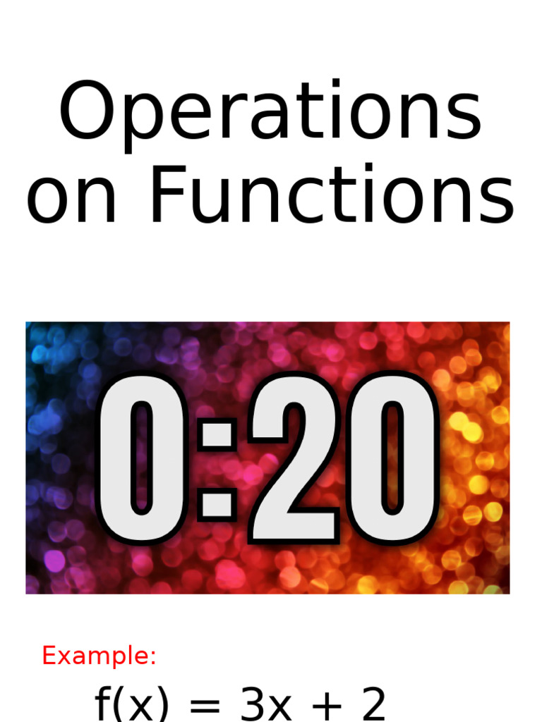 Operations on Functions Examples | PDF