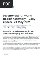 WHA78 Provisional Agenda Overview | PDF | World Health Organization ...