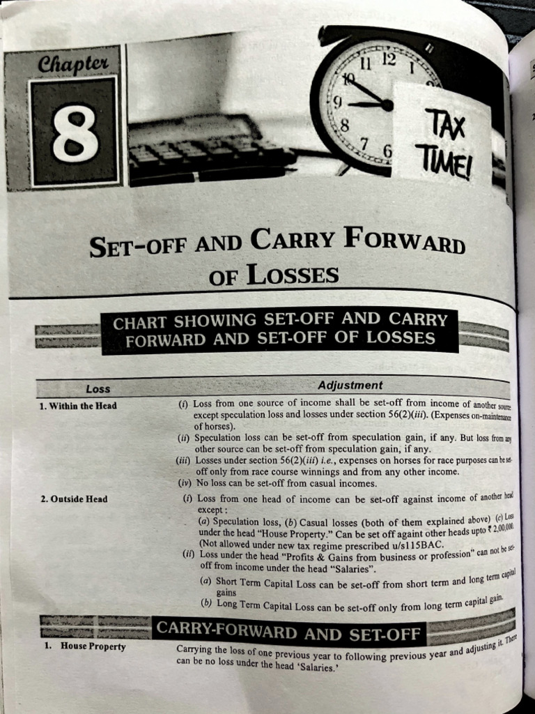 Set-Off and Carry Forward of Losses Guide | PDF | Depreciation ...