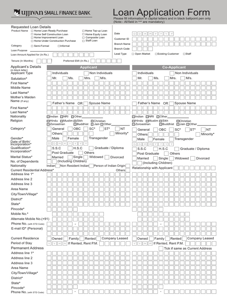 home-loan-application-form | PDF | Loans | Mortgages