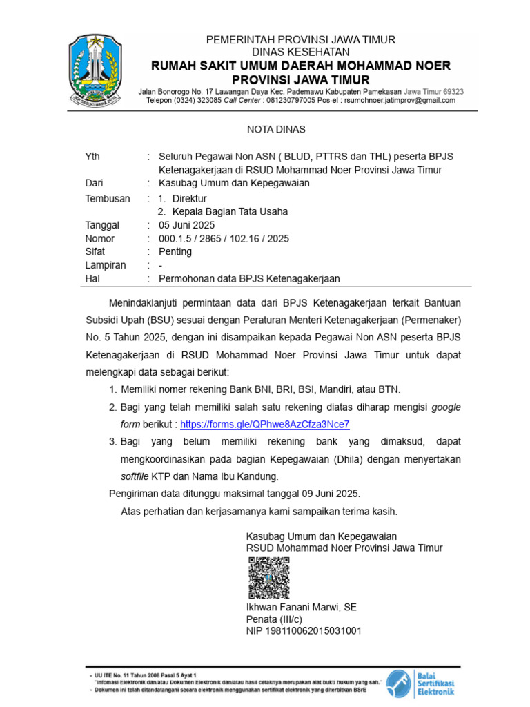 PENDATAAN PENERIMA BSU | PDF