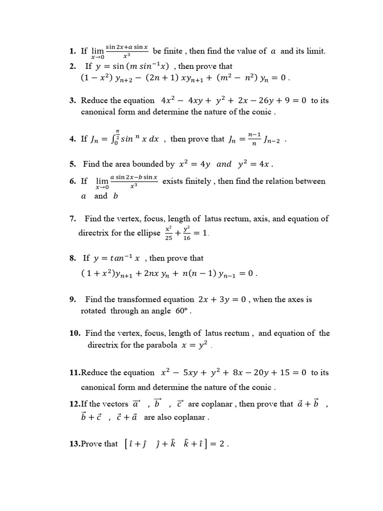 Advanced Mathematical Proofs and Equations | PDF