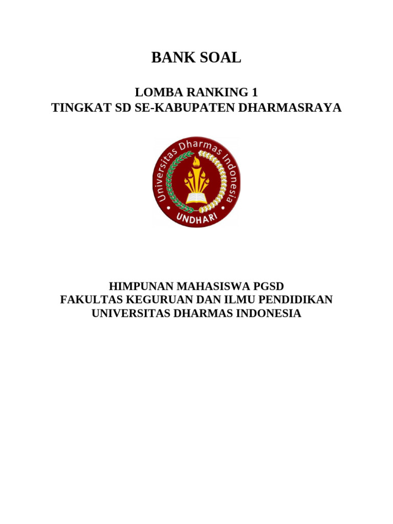 Bank Soal Lomba Ranking 1 | PDF