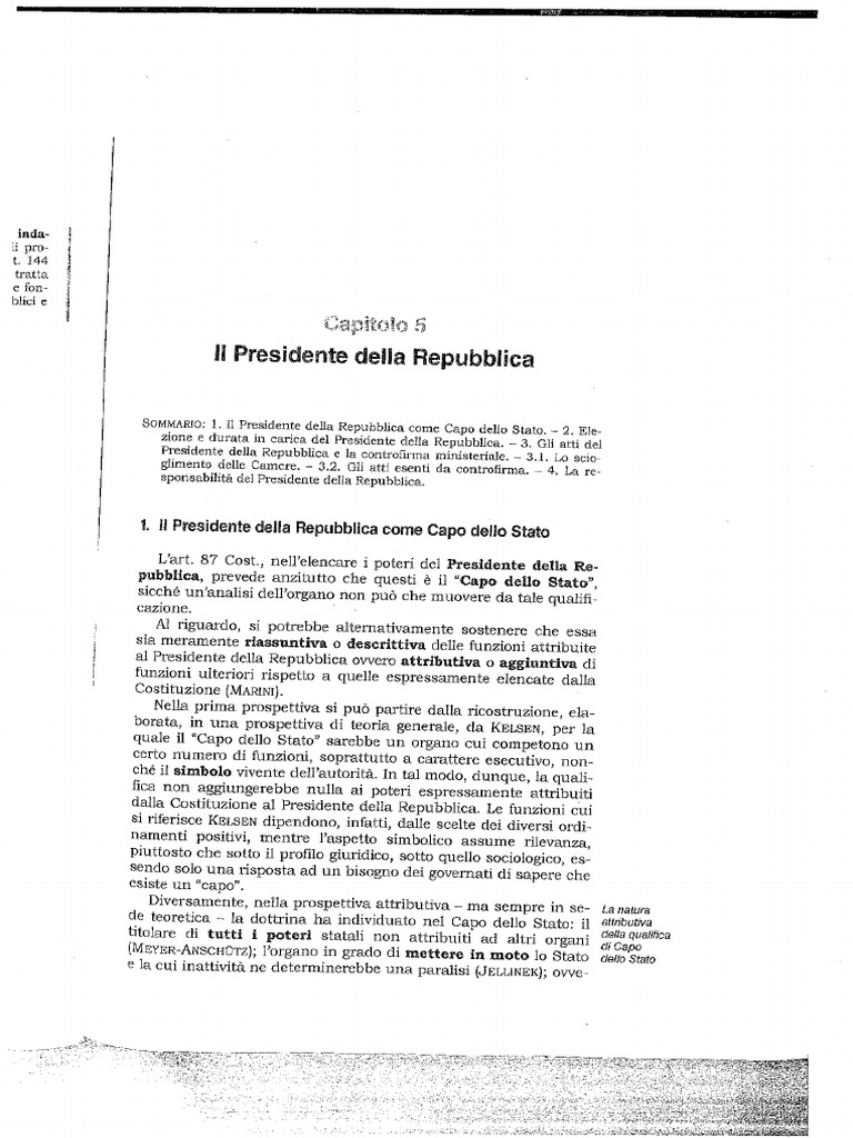 Il Presidente Della Repubblica | PDF