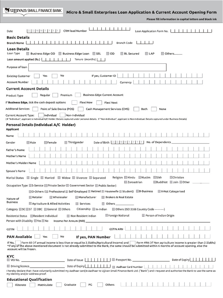 MSE Loan Applicant Form | PDF