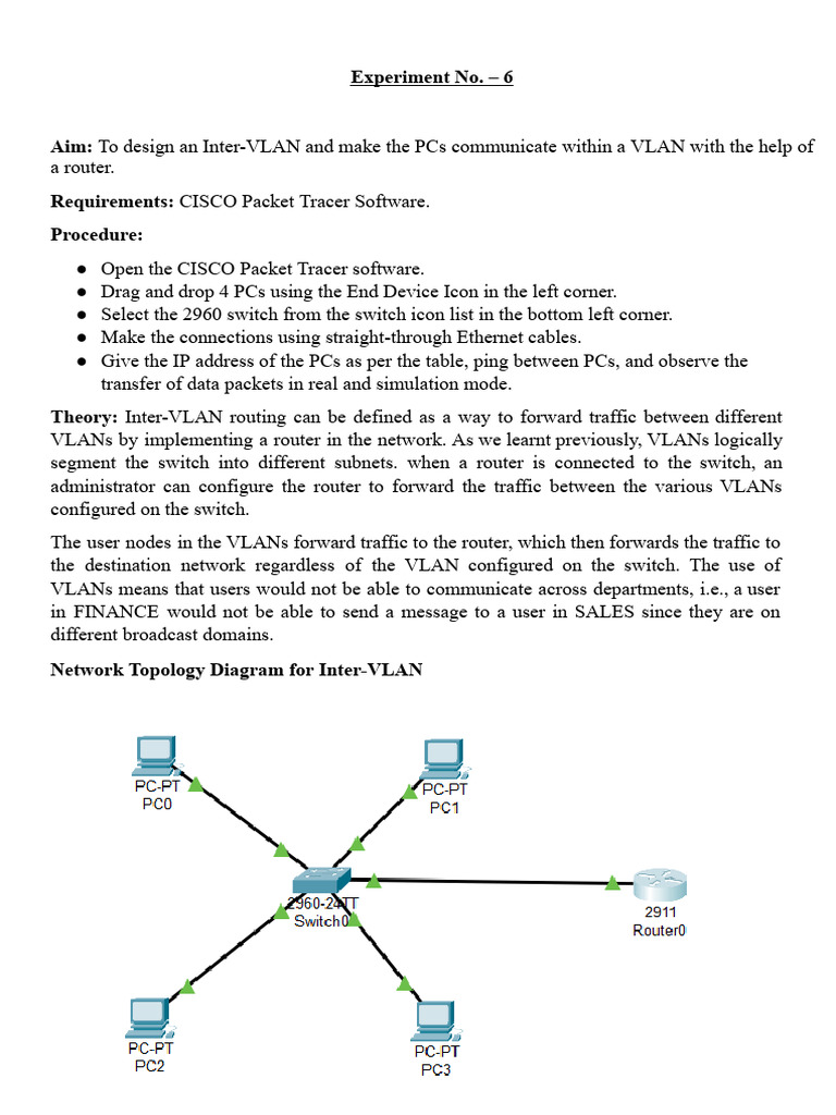 Inter-VLAN Communication Setup Guide | PDF | Network Switch | Computer ...
