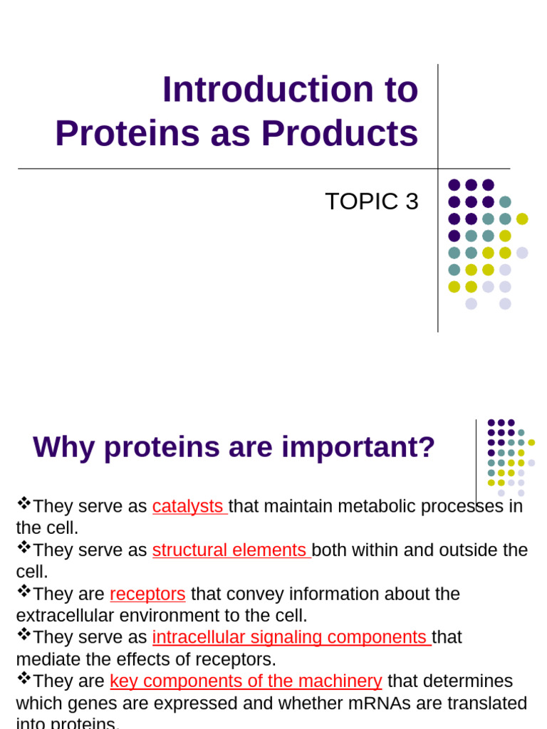 Understanding Protein Functions and Production | PDF | Proteins ...