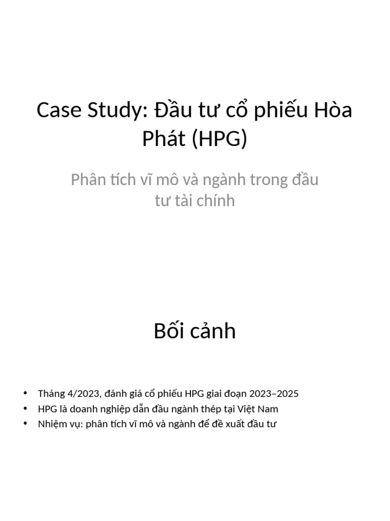 Case Study HPG TopDown | PDF