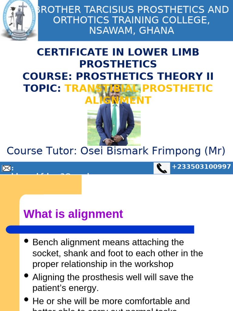 Trans Tibia Prosthetics Allignment | PDF | Prosthesis | Knee