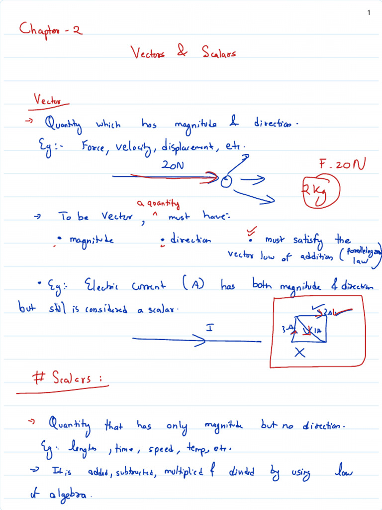 IoE Physics Chapler-2, Vectors and Scalars | PDF