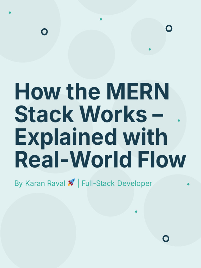 How The MERN Stack Works - Explained With Real-World Flow | PDF