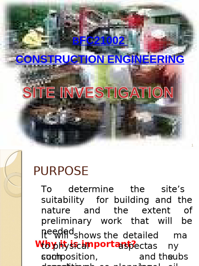 Chapter 1 Part 1 Site Investigation | PDF | Earth Sciences
