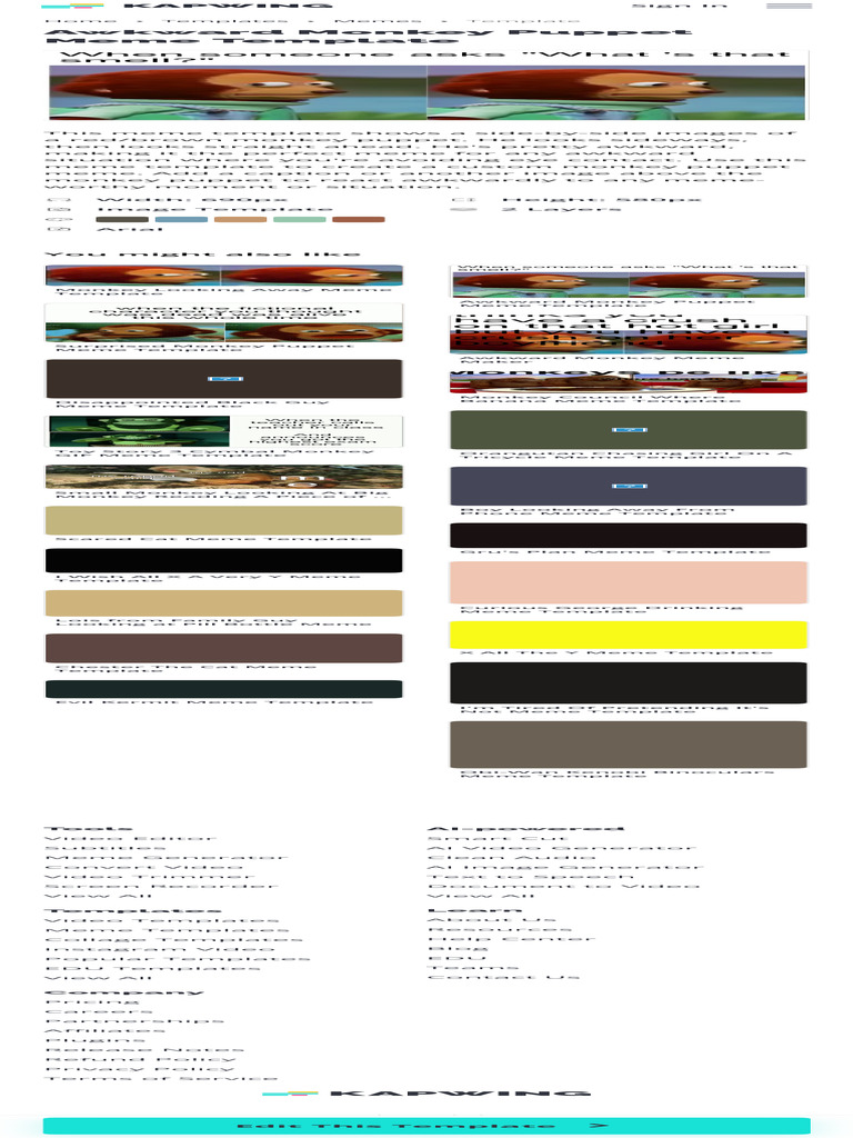 Awkward Monkey Puppet Meme Template — Kapwing | PDF