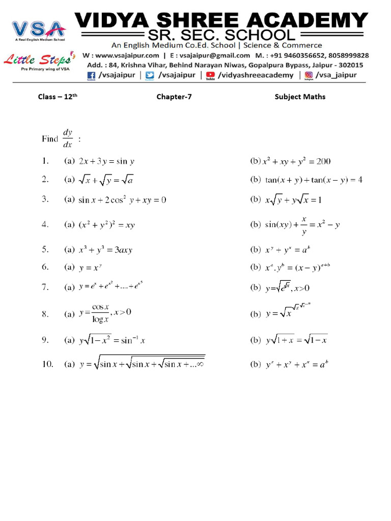 Differentiation | PDF