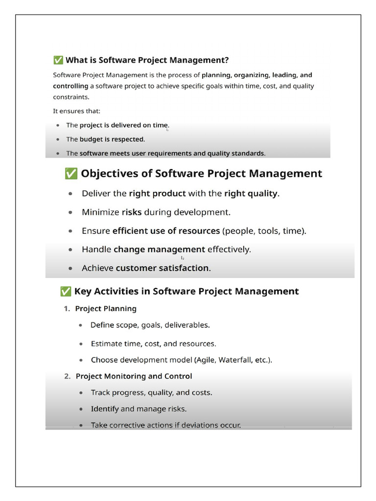 Software Project Management Unit 5 | PDF