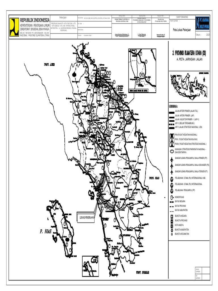 Peta Lokasi Proyek Jalan Sumatera | PDF