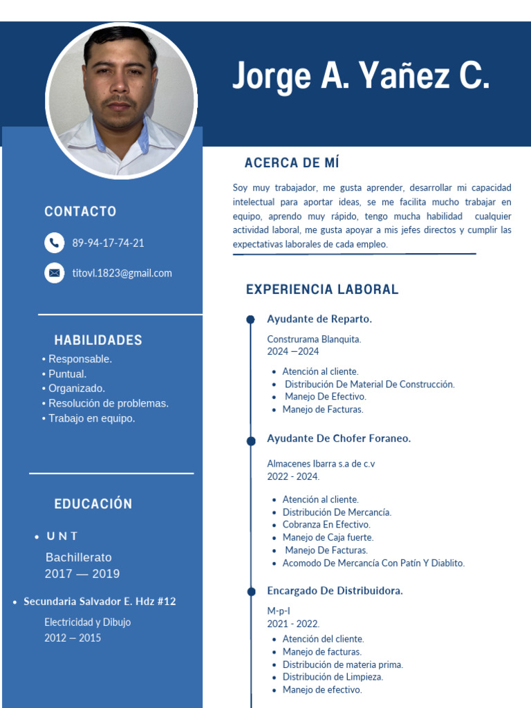 CV Jorge Yañez | PDF