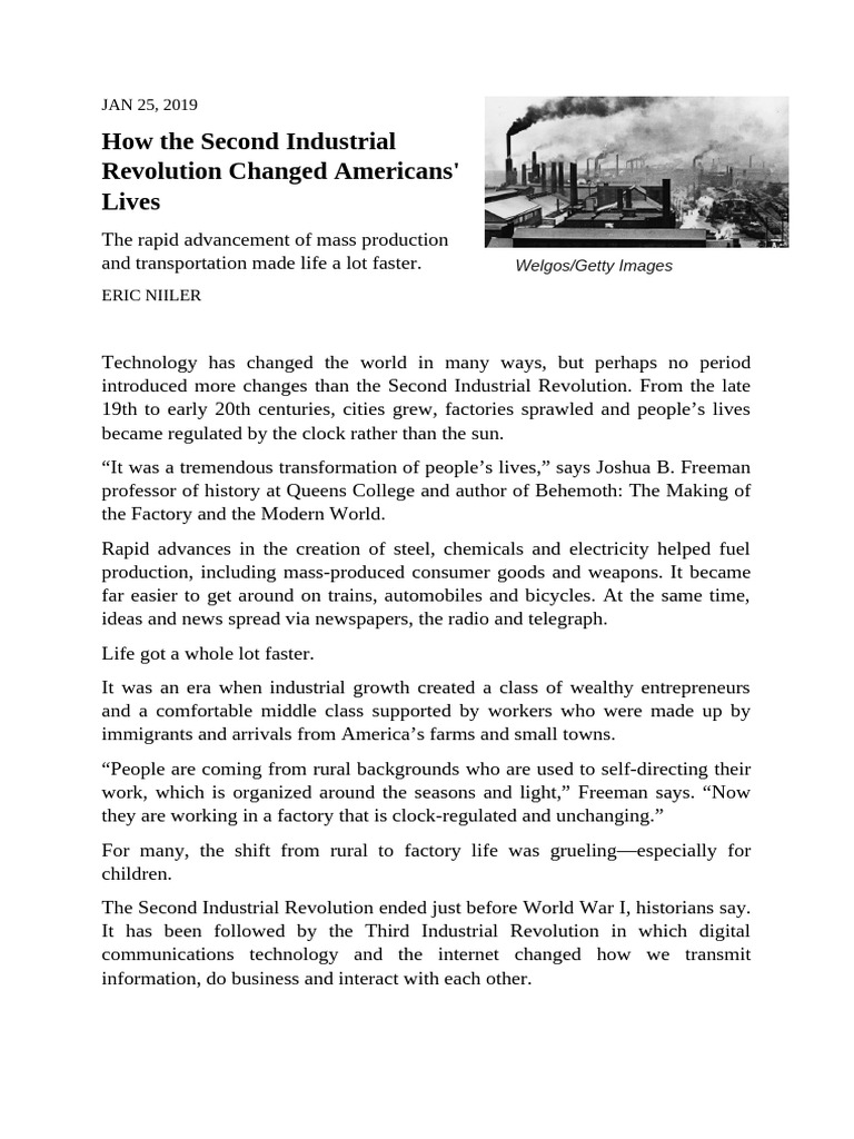 The Second Industrial Revolution | PDF