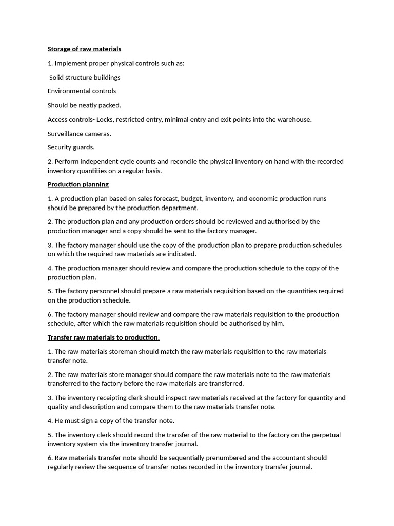 Chapter 8-Inventory and Production | PDF | Inventory | Warehouse