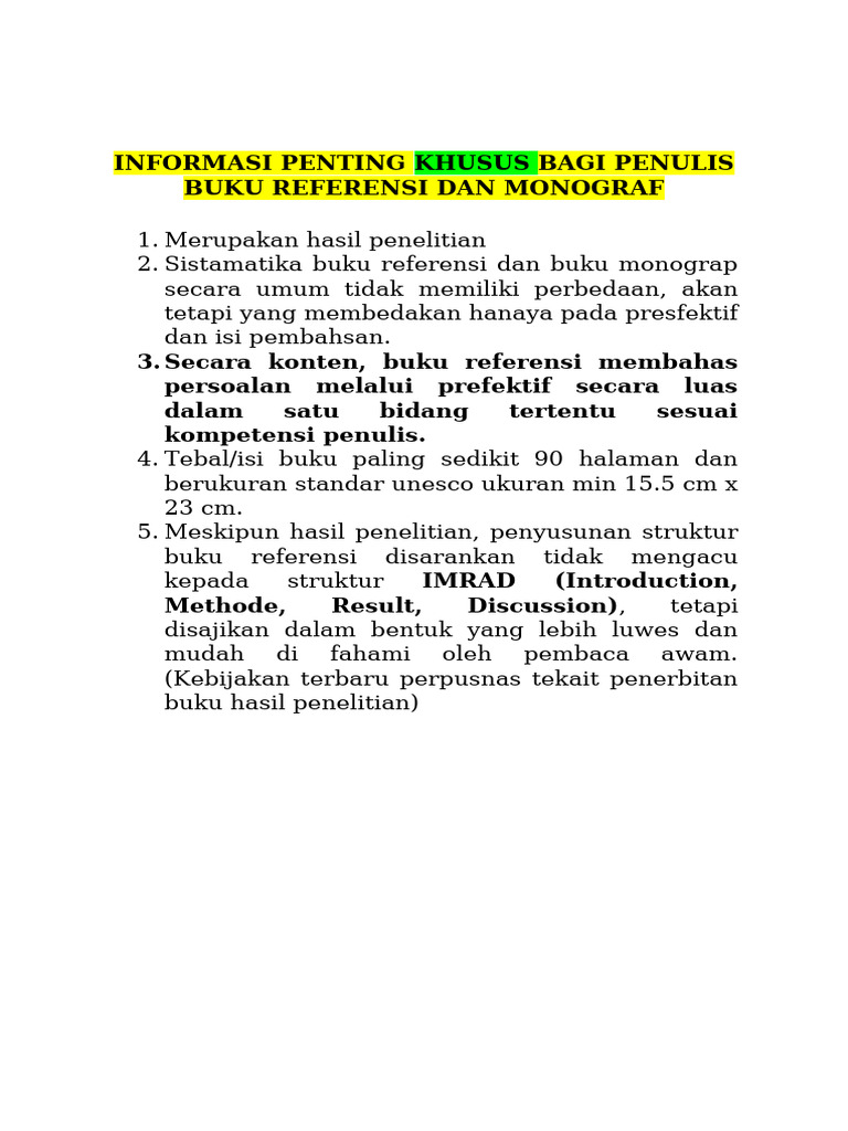 Format Buku Standar UNESCO | PDF