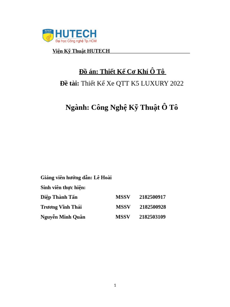 Viện Kỹ Thuật HUTECH | PDF