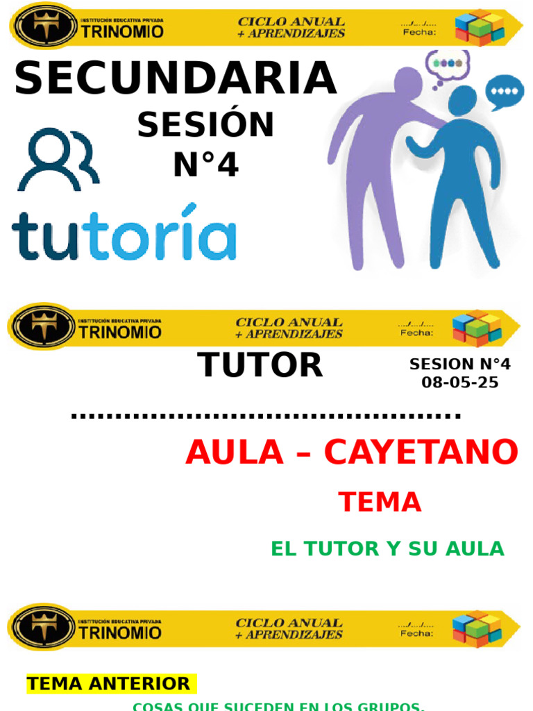 Sesion N°4 - Sec | PDF | Conceptos psicologicos | Ciencias del comportamiento