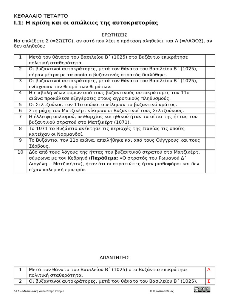 Δ - Ι - 1 - Η ΚΡΙΣΗ ΚΑΙ ΟΙ ΑΠΩΛΕΙΕΣ ΤΗΣ ΑΥΤΟΚΡΑΤΟΡΙΑΣ | PDF