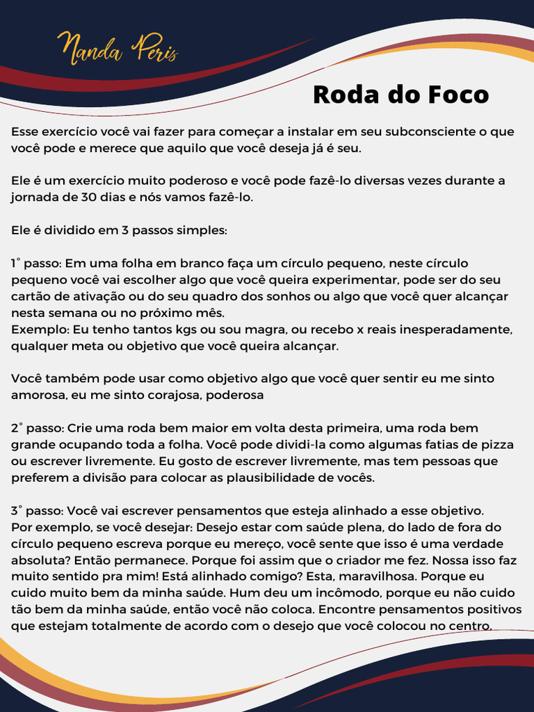 Roda Do Foco - Nanda Peris | PDF | Pensamento