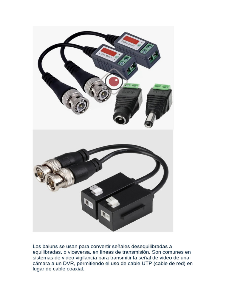Baluns en Videovigilancia: Guía Esencial | PDF | Cable coaxial ...
