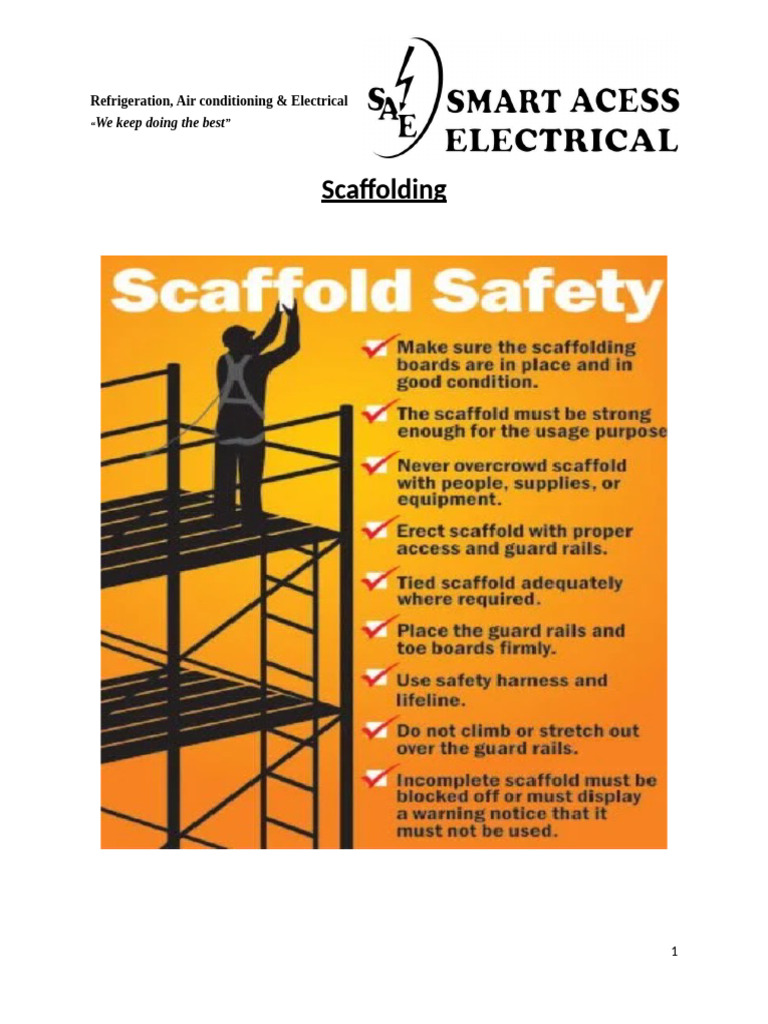Toolbox Talk - Scaffolding | PDF