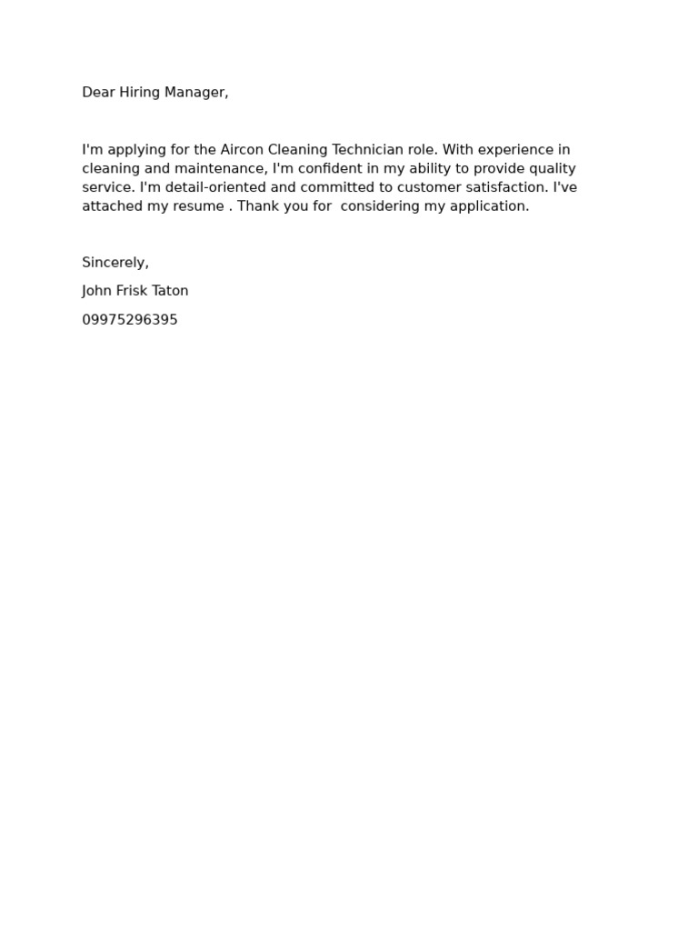 John Application Letter | PDF