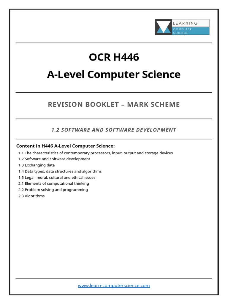 Ocr h446!1!2 Mark Scheme1 | PDF | Computer File | Object Oriented Programming